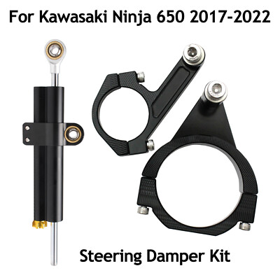 Linear Steering Damper Kit Stabilizer Mounting For Kawasaki Ninja 650 ...