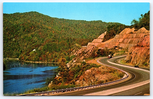 VINTAGE PHOTO POSTCARD WATERVILLE LAKE INTERSTATE 40 HIGHWAY ROAD ...