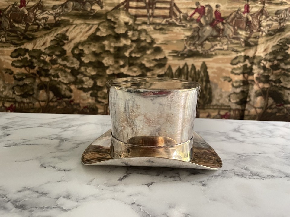 RARE RALPH LAUREN SILVERPLATE BALMORAL FINLEY TOP HAT NUT BOWL TRAY ...