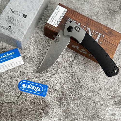 Benchmade 15080-2 Crooked River G10 Black handle Clip-Point/Folding ...