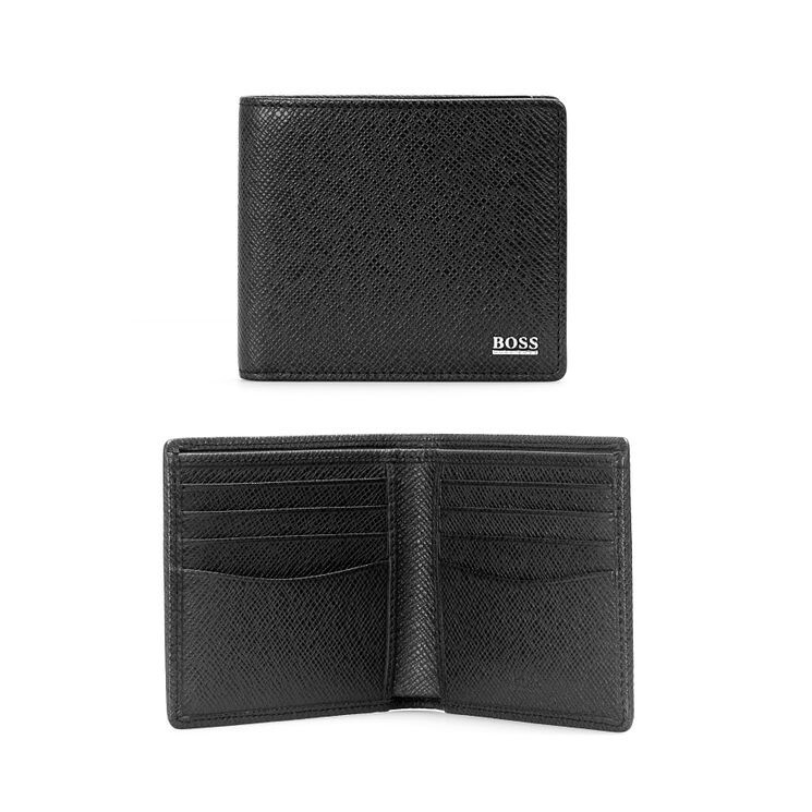 HUGO BOSS MENS WALLET BLACK SIGNPOP214, 50446629001