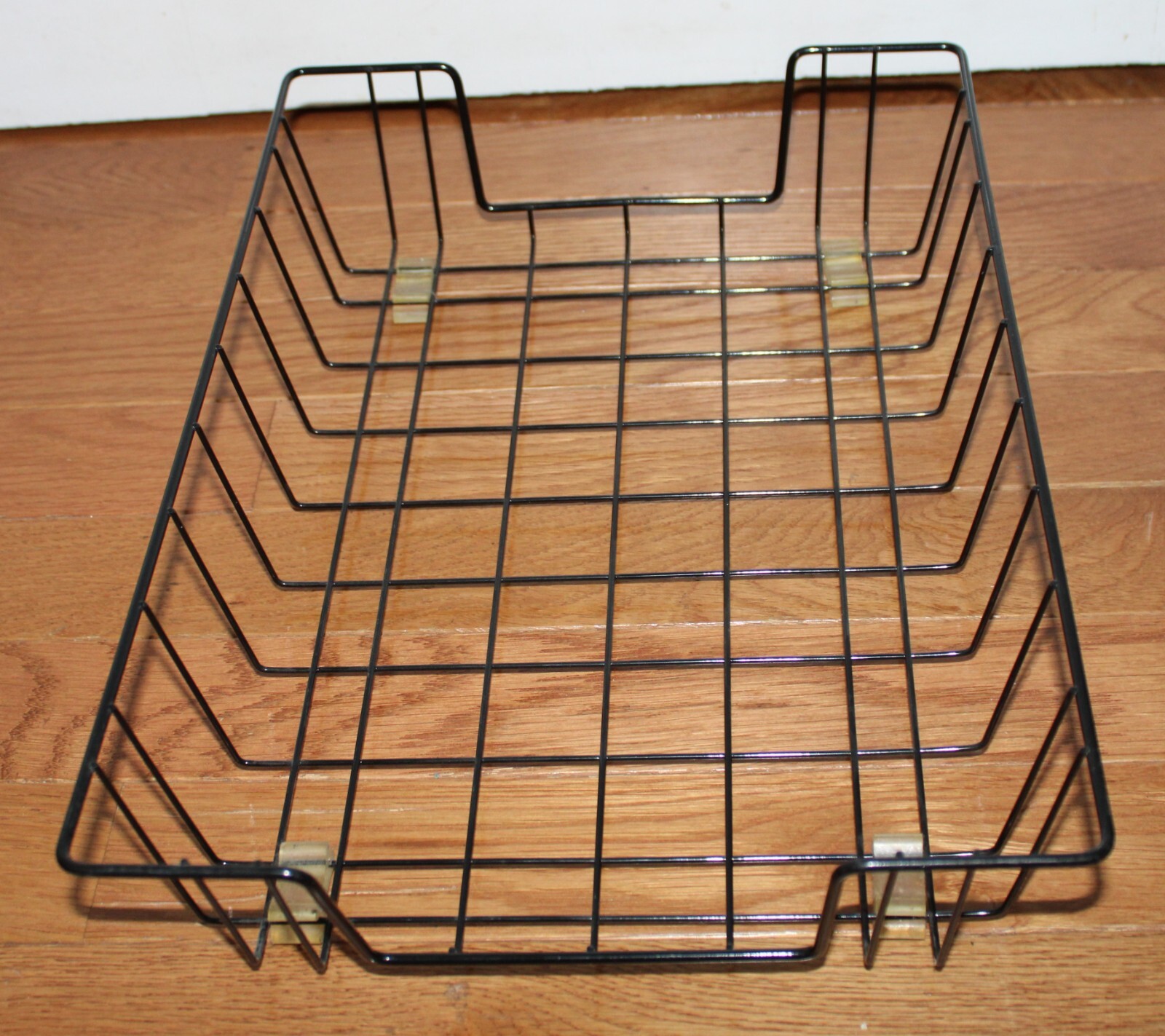 3 Vintage Industrial Metal Wire In Out Box Letter Desk Tray Baskets ...