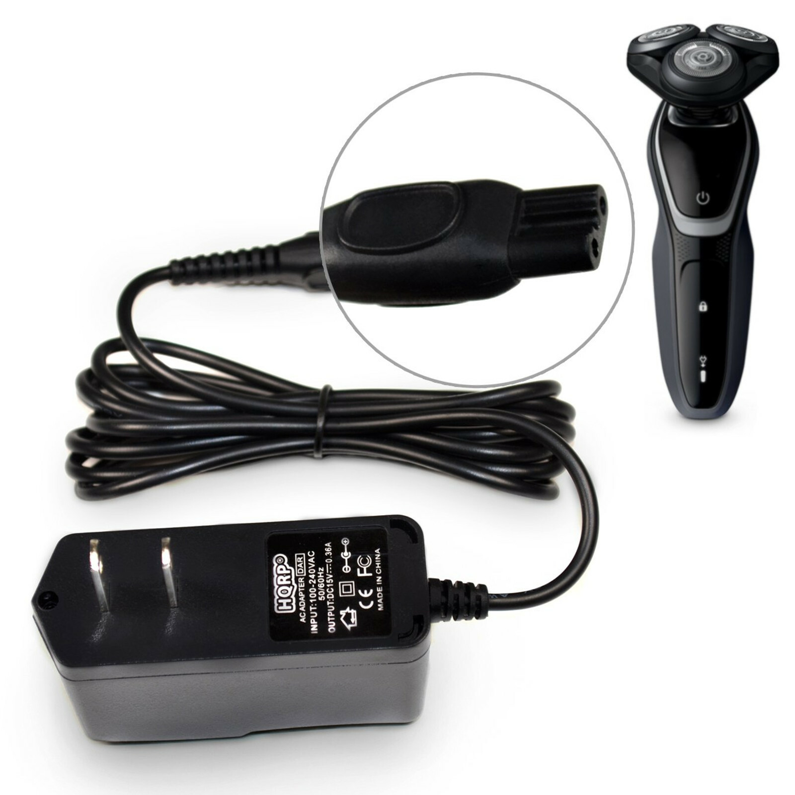 HQRP AC Adapter Cord for Philips Norelco HQ8241 HQ8200 PT920 AT890 ...