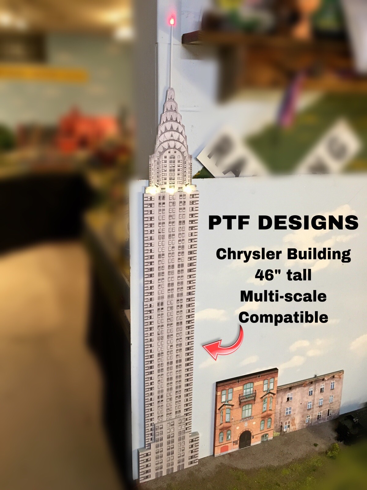 HO Scale- Chrysler Building - Scratch Built Skyscraper Flat w/ LED ...