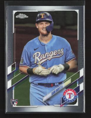 2021 Topps Chrome Sam Huff RC #81 Texas Rangers | eBay