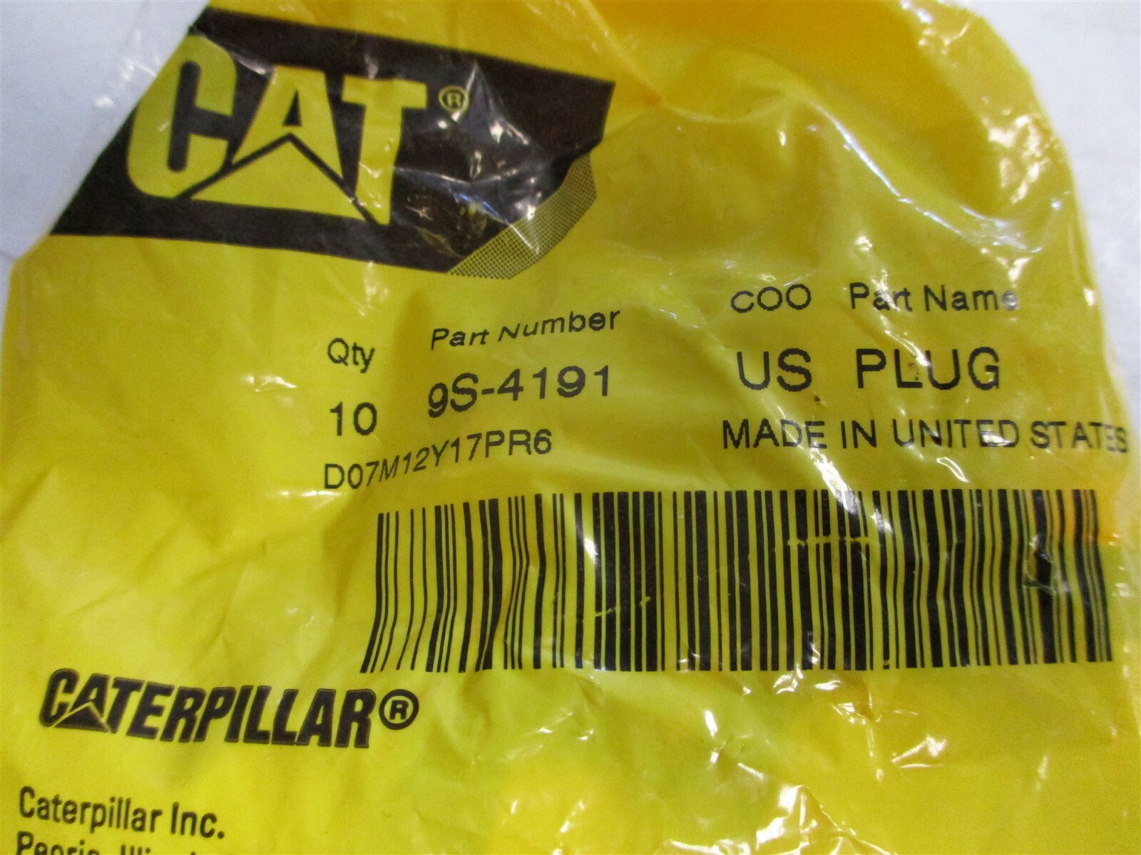 9S-4191 GENUINE FOR CATERPILLAR CAT FILTER HEAD THREADED PLUG 9S4191 ...