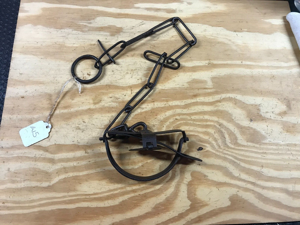 April 26, 1859 Blake & Lamb #1 Jump TRAP w/ Long Link Chain Vintage ...