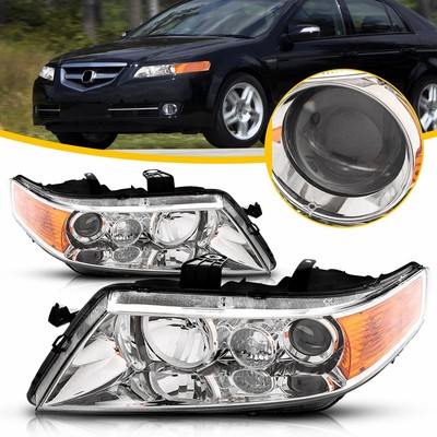 Headlights Assemblies W/ Projector Driver & Passenger For 2004-08 Acura ...