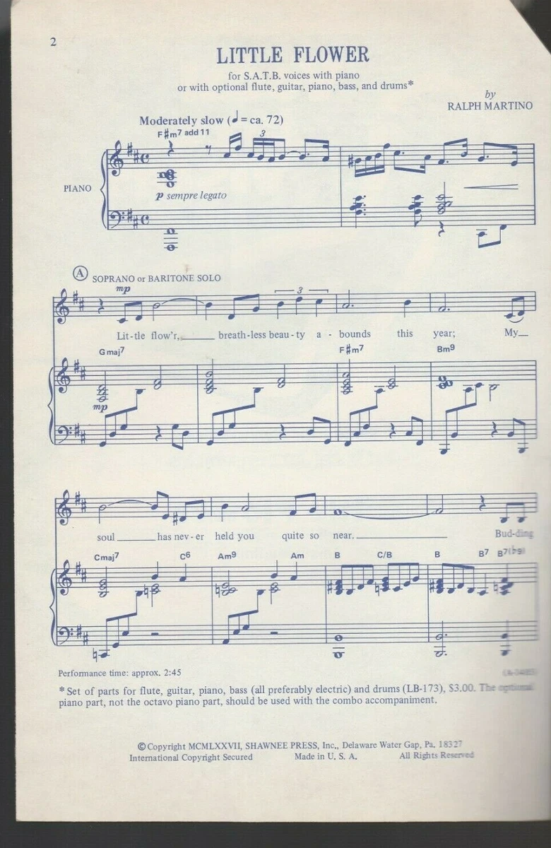 A Little Flower Piano Sheet Music | Best Flower Site