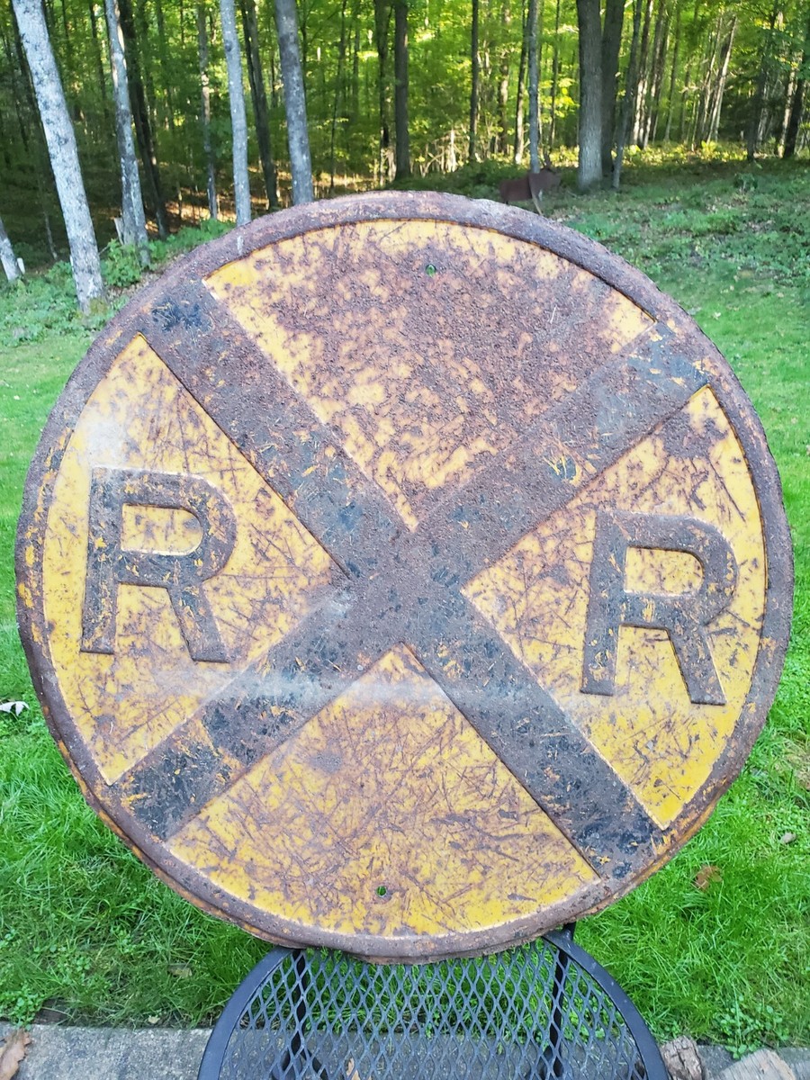 Vintage Railroad Sign 1,201 Old Railroad Crossing Sign Stock Photos