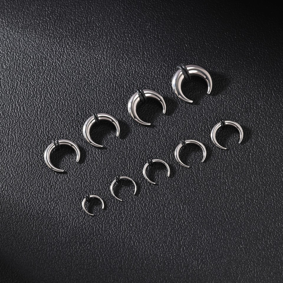 2G-12G Buffalo Septum Pincher Tapers Stainless Steel Septum Rings Ear ...