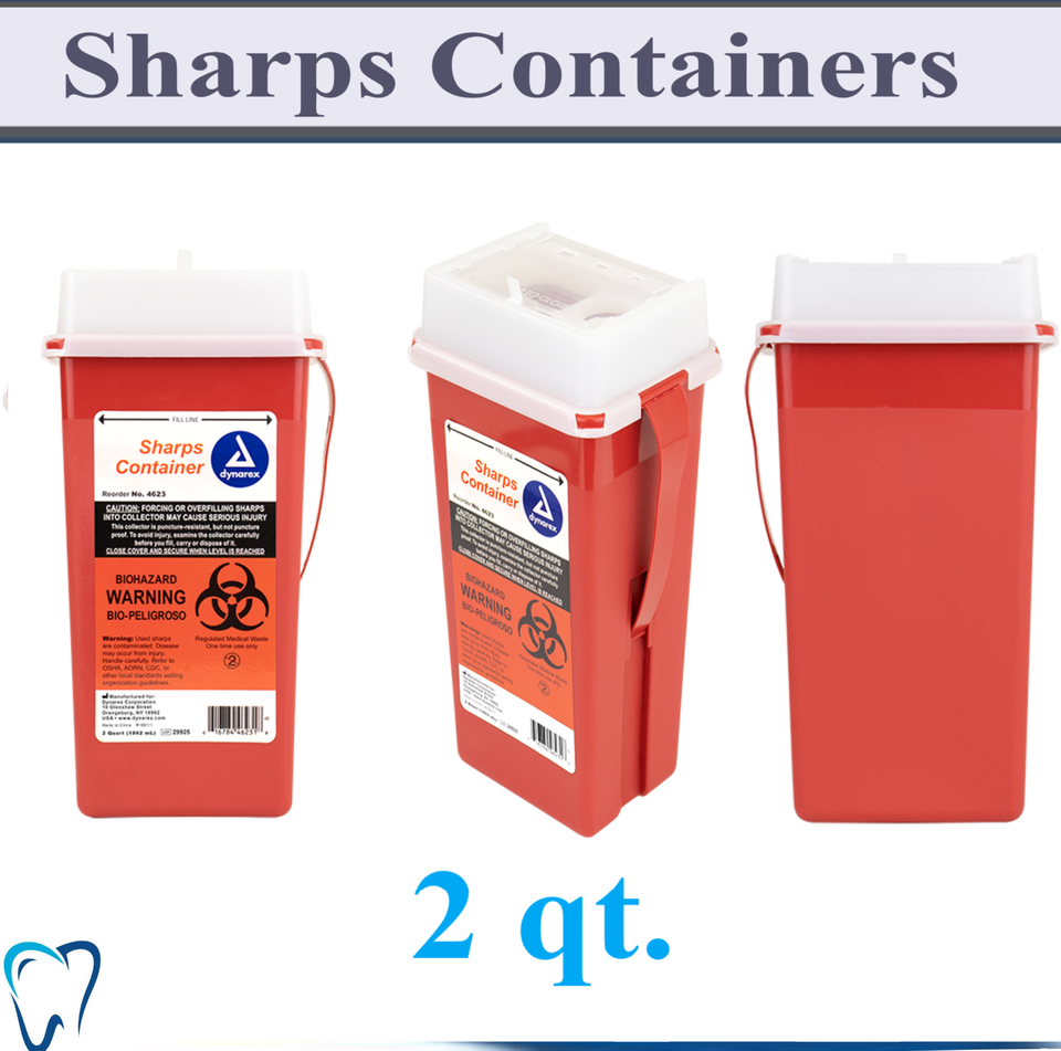 Prevent Sharps Container 1 qt, 2 qt, 5 qt., 1 gal, 2 gal., Locking ...