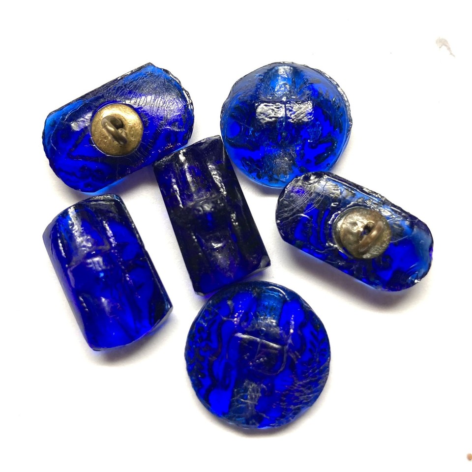 Extraordinary Collection of Victorian Era Cobalt Blue Glass Buttons | eBay