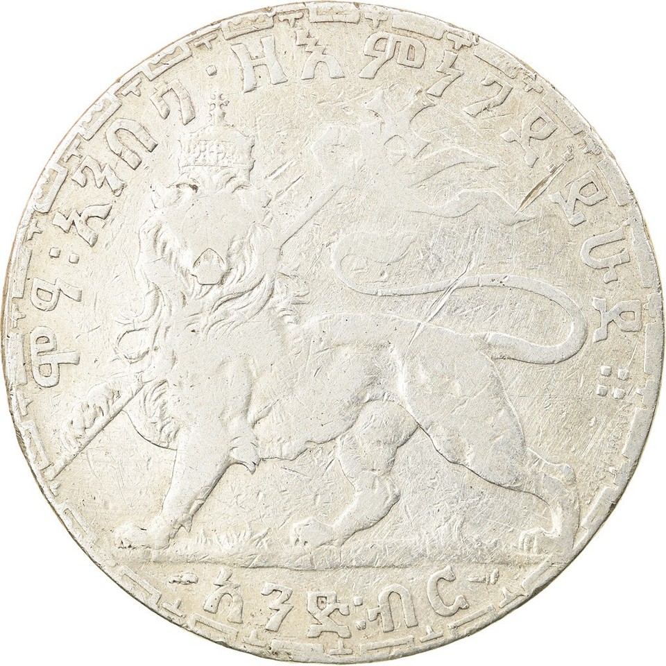 [#904212] Coin, Ethiopia, Menelik II, Birr, 1902, Paris, VF, Silver, KM ...