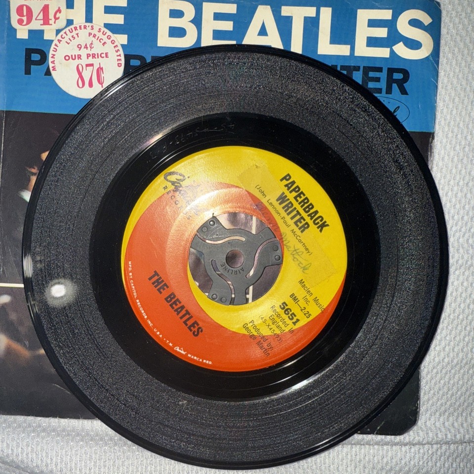 The BEATLES - Paperback Writer/Rain 45 rpm w/Pic Slv 1966 EX!! | eBay