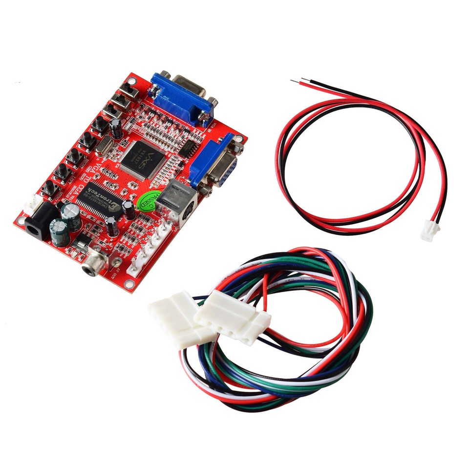 15K Output Arcade Cabinet CRT Monitor Converter VGA To CGA RGBS/CVBS/S ...