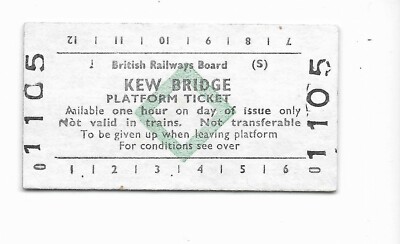 1980s Kew Bridge BRB(S) Edmondson Platform Ticket Green Diamond | eBay UK
