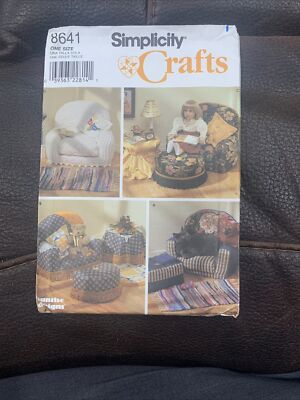 Uncut PATTERN~ Simplicity Crafts Sunrise Designs Stuffed Craft Chairs ...