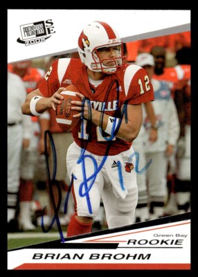 Brian Brohm 2008 Press Pass SE #9 Louisville Cardinals IP Auto Football ...