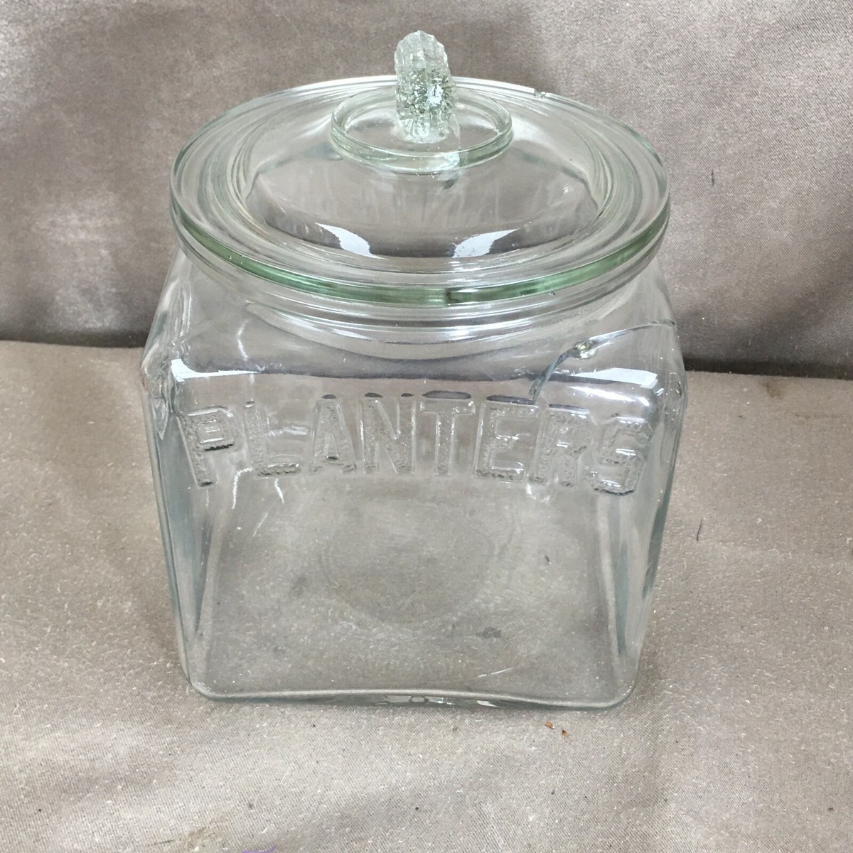 Square Antique Planters Peanut Jars Planter's Peanut Jar With Lid