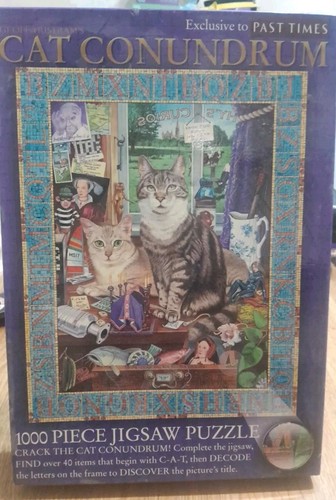 PAST TIMES - CAT CONUNDRUM 1000 pc Jigsaw Puzzle Geoff Tristram Crack ...