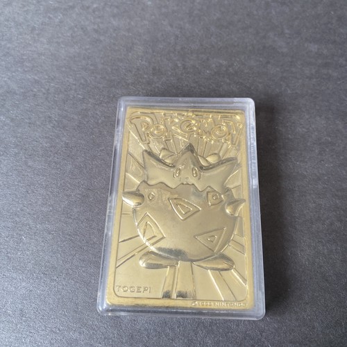 Pokemon Togepi 23k Gold Plated Trading Card 1999 Burger King Limited ...