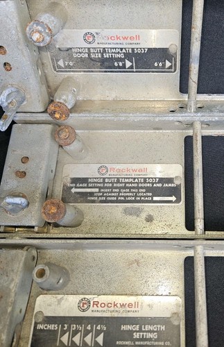 VINTAGE ROCKWELL PORTER CABLE HINGE BUTT TEMPLATE & LENGTH SETTING JIG ...
