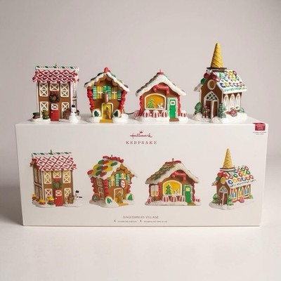 HALLMARK 2018 GINGERBREAD VILLAGE Set Of 4 Houses | eBay