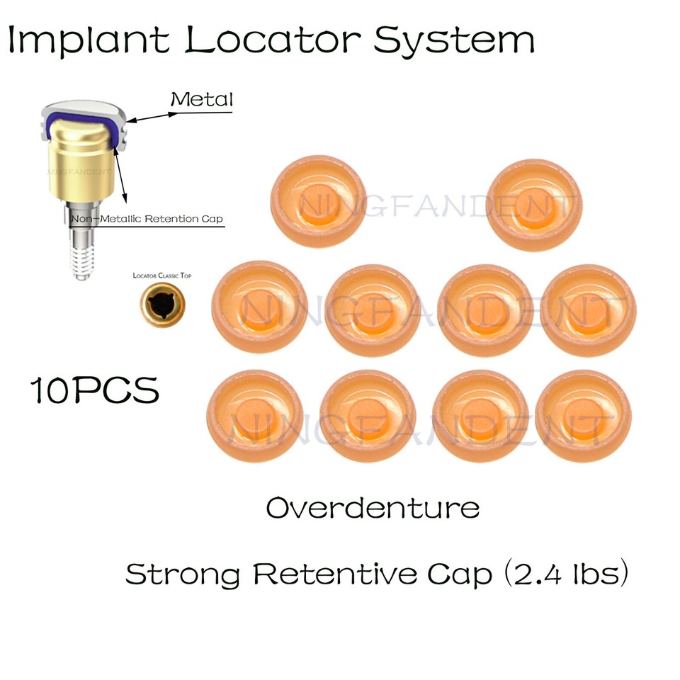 10Pcs Dental Strong Implant Locator Abutment Overdenture Retention Caps ...