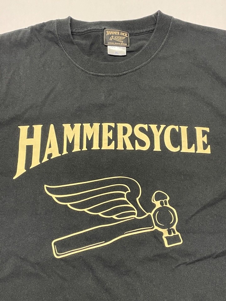 Hammer Sycle T Shirt Mens XL Black Graphic American Motorcycle Biker ...