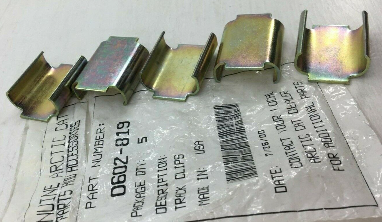 5 PK GENUINE ARCTIC CAT 0602-819 SNOWMOBILE TRACK CLIPS FITS 1995-2000 ...
