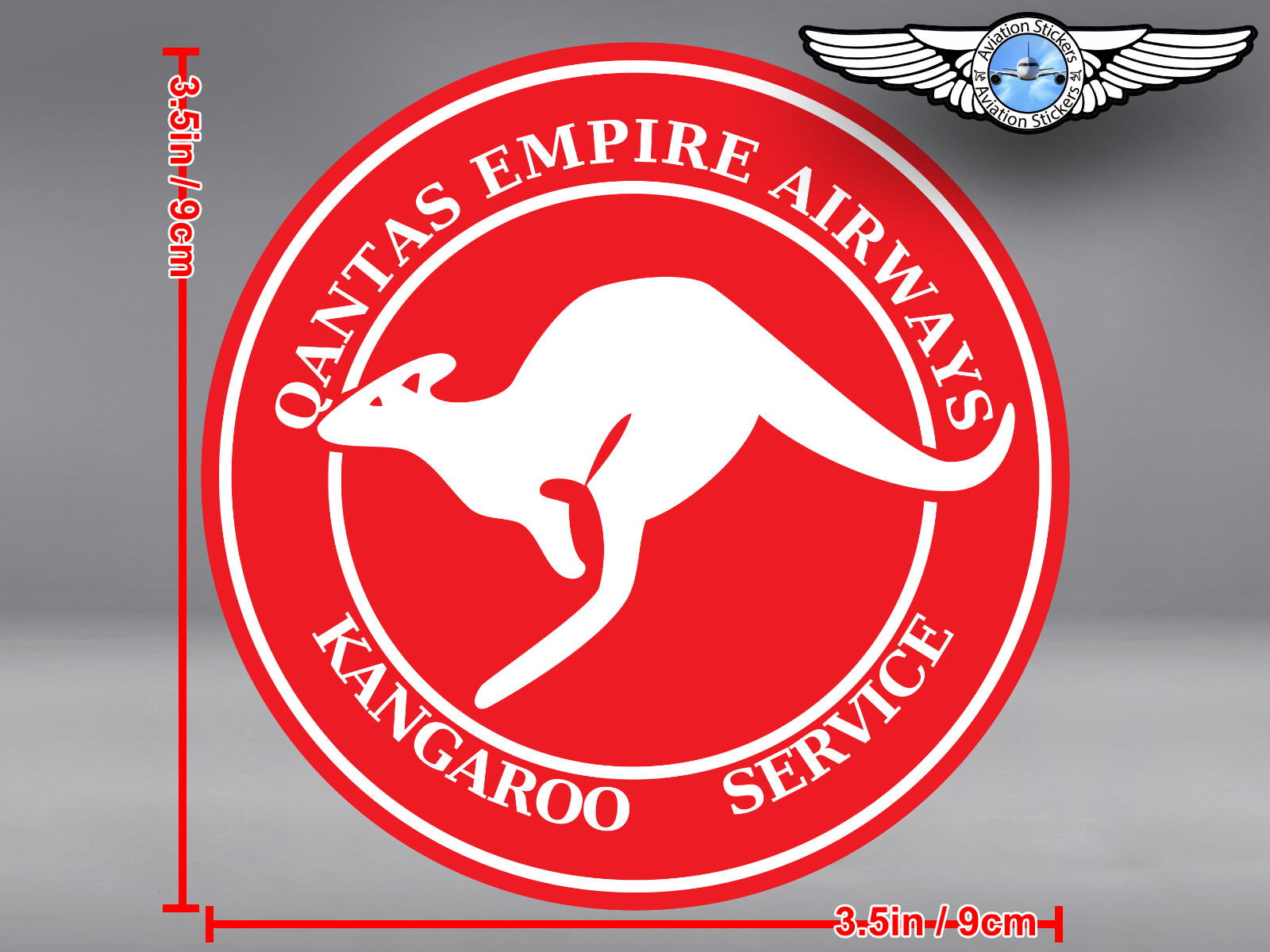 QANTAS EMPIRE AIRWAYS KANGAROO SERVICE ROUND LOGO DECAL / STICKER | eBay