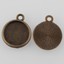 Antique Bronze Round Cameo Cabochon Pendant Setting Tray Blank Bezel ...