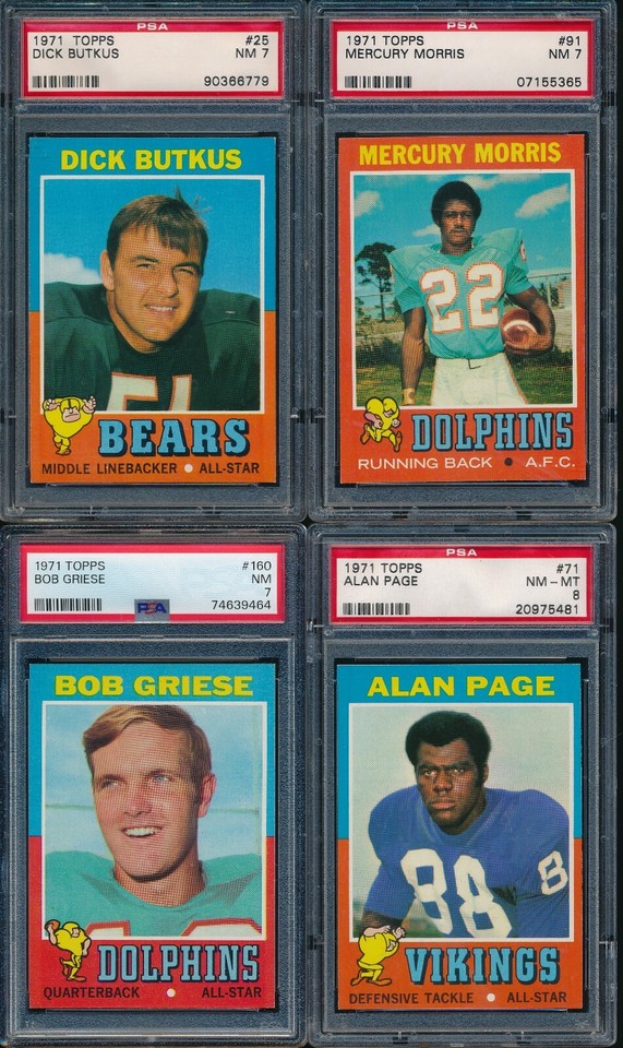 1971 TOPPS FOOTBALL COMPLETE SET 1-263 NM+ 43 PSA GREENE RC BRADSHAW RC ...