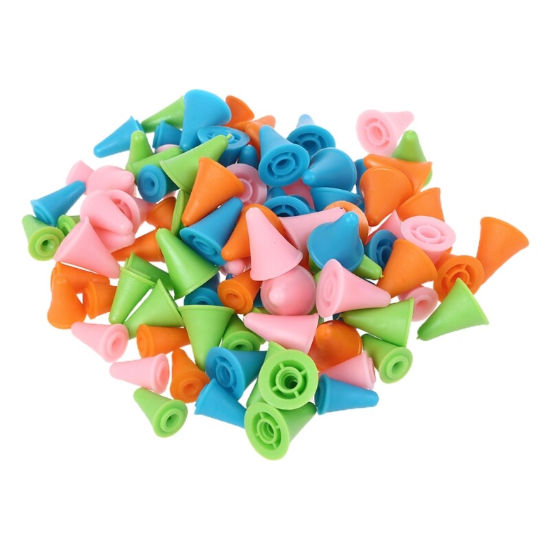 100pcs Cone Knitting Tips Point Protectors Stopper Cover Craft | eBay