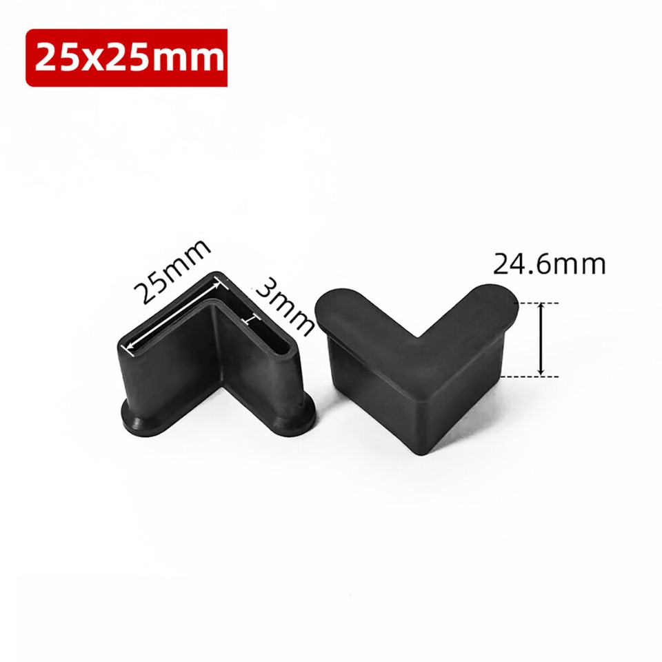 Angle Iron Foot Pads L Shaped Rubber / PVC Leg Cap End Glider Floor ...