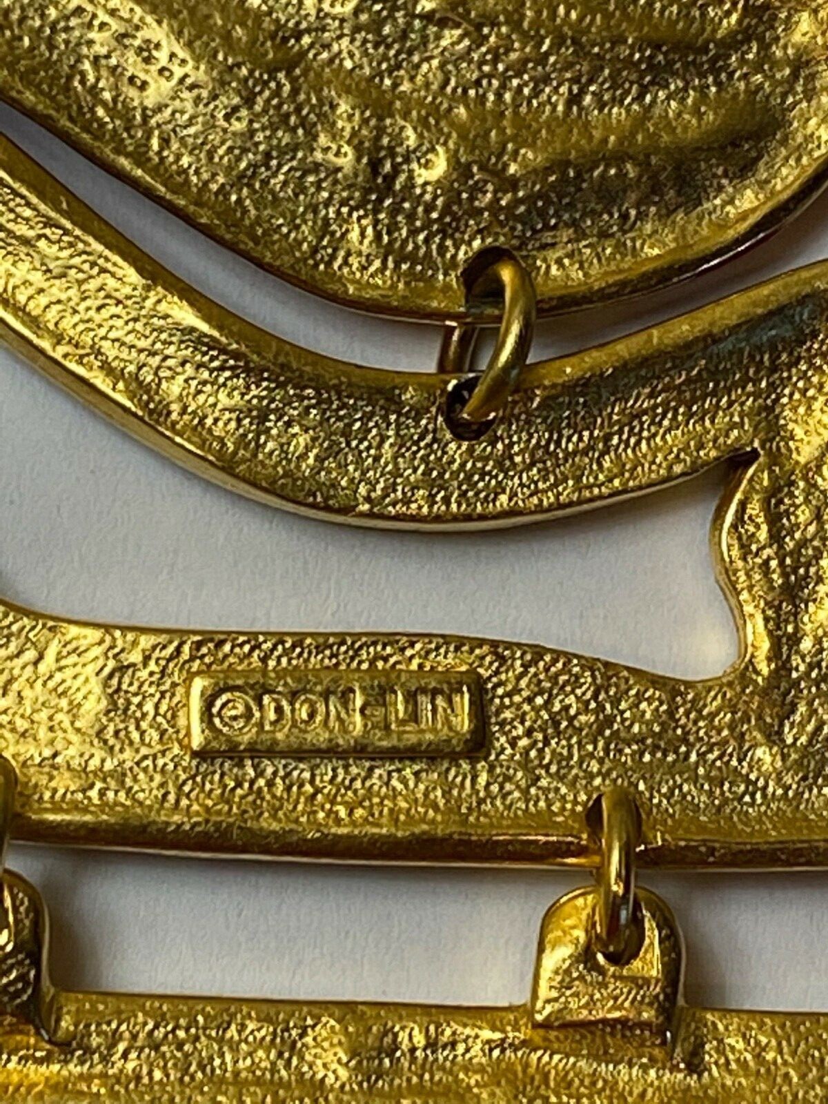 Vintage Rare Don Lin Signed Enamel Sleigh Christmas Holiday Brooch Pin ...