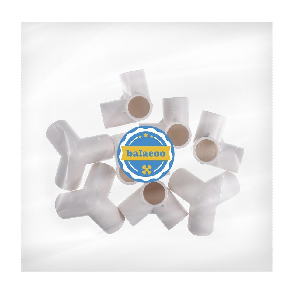 8 Pcs Pvc-u Fitting Elbow Coupling Three Way Connector Pipe Fittings ...