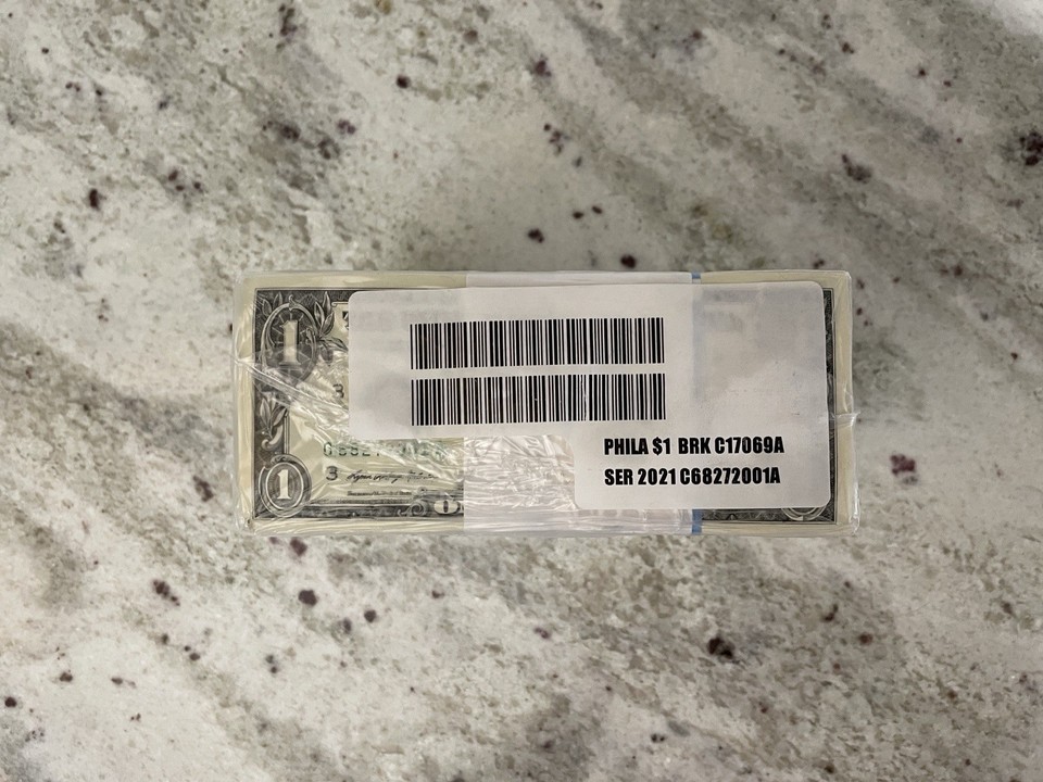 100 UNCIRCULATED SEQUENTIAL ($1) DOLLAR BILLS - BEP Strap 2021 | eBay