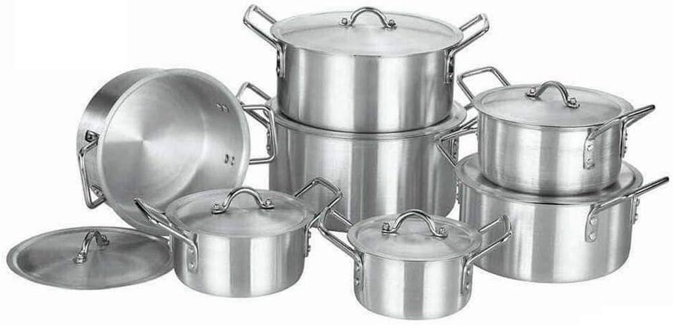 Mastercook Heavy Duty Aluminium Casserole Stockpot Pan Pot Dish with ...