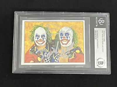 DOINK & DINK 1995 PANINI WWF STICKERS SIGNED AUTOGRAPHED CARD BAS ...