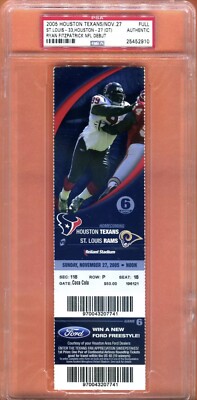 Ryan Fitzpatrick Rookie (PSA) NFL Debut FULL-Ticket (Fitz-Magic) | eBay
