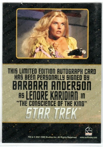 WOMEN OF STAR TREK ART & IMAGES BARBARA ANDERSON LENORE KARIDIAN BB ...