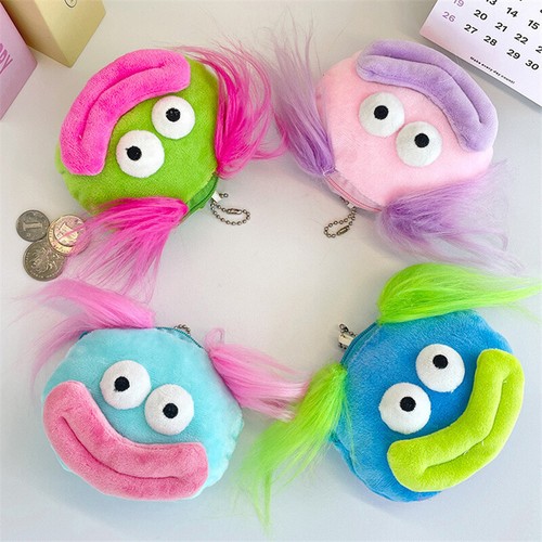 Zipper Money Bag Sweet Mini Plush Doll Coin Purse Wallets Children Card ...