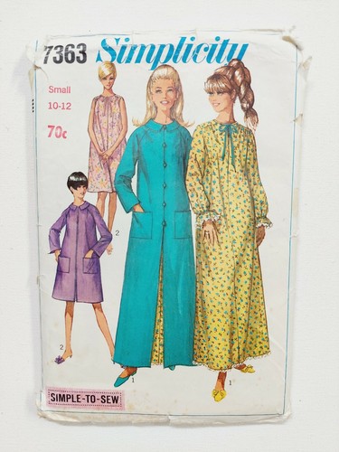 Vintage Simplicity Women's Sewing Pattern 7363, 1967, Size small 10-12 ...