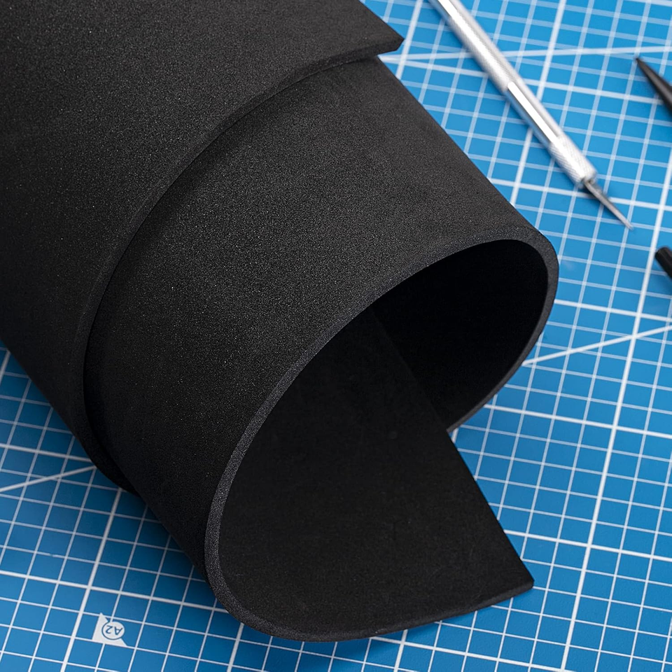 Black Eva Foam Roll, (1Mm to 20Mm) Premium Cosplay EVA Foam Sheet, 2Mm ...