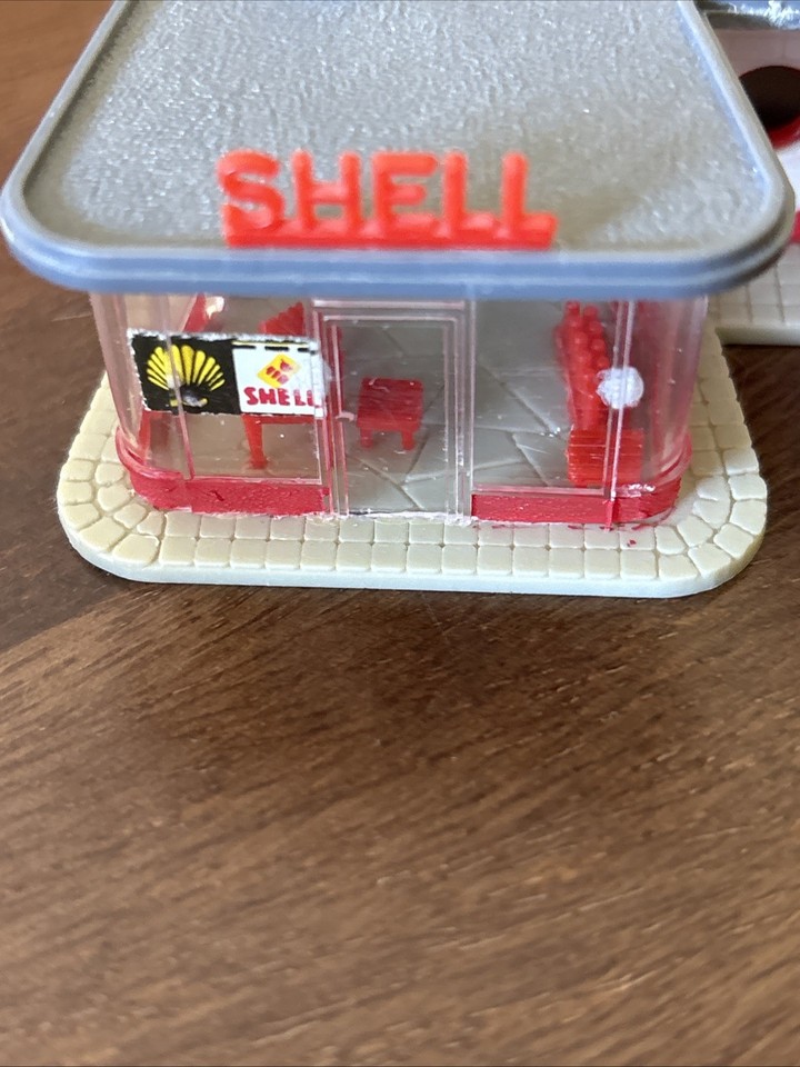Custom N HO Scale Shell Gas Station Train Building 4” X 4” X 1 1/4 ...