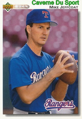 597 MIKE JEFFCOAT TEXAS RANGERS BASEBALL CARD UPPER DECK 1992 | eBay