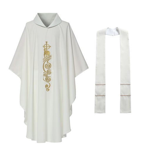 Catholic Church Robe Priest Pastor Chasuble Vestments & Stole God ...