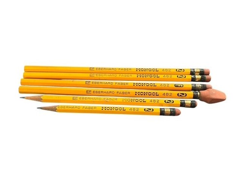 6 Vintage Eberhard Faber Mongol 482 No 2 Pencils Sharpened and ...
